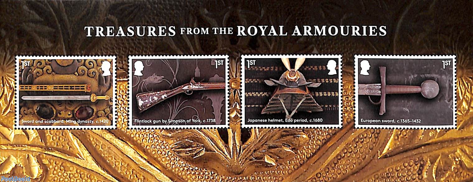 Briefmarke 2025, Grossbritannien Treasures from the Royal Armouries s/s ...