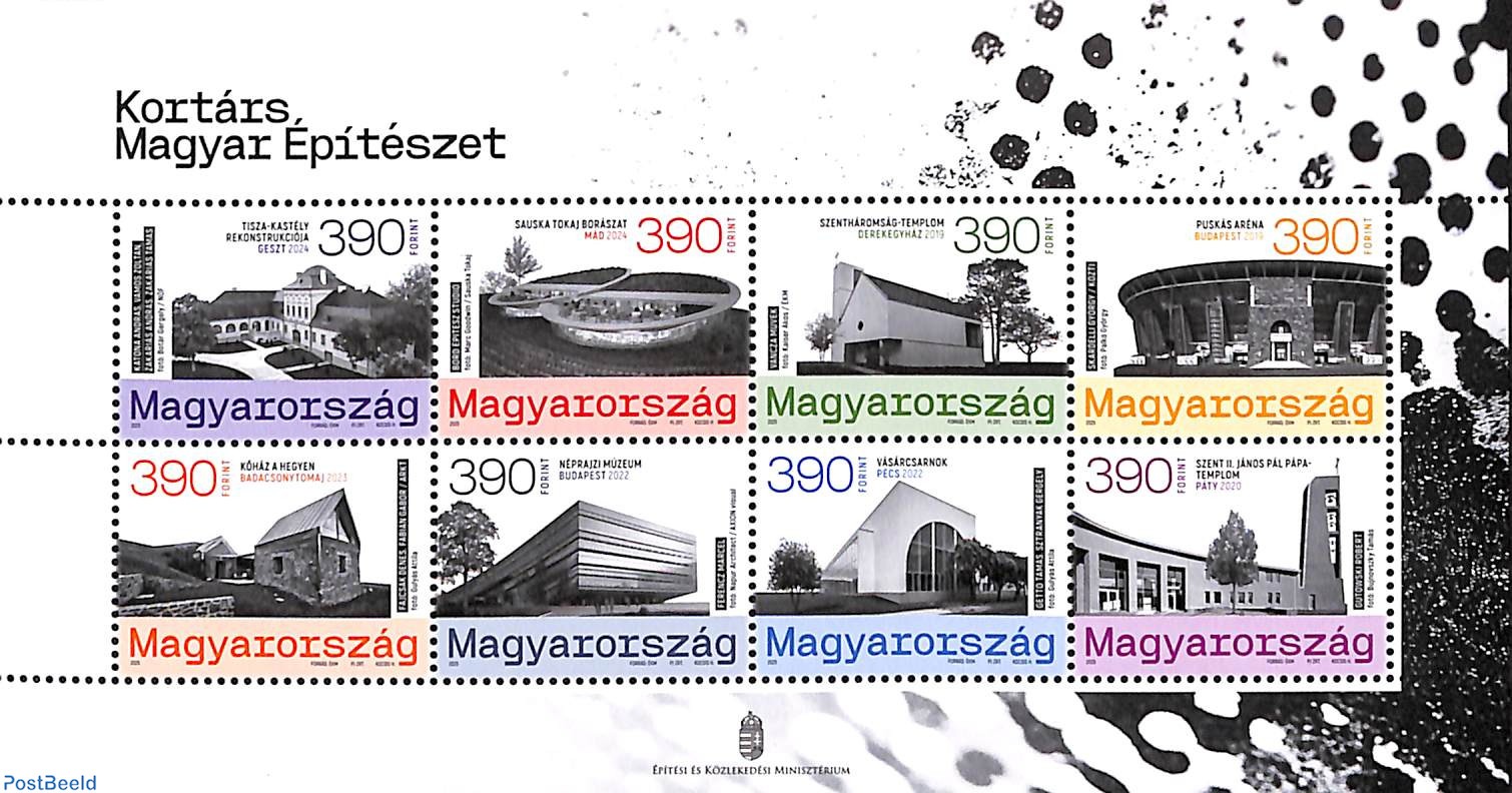 Briefmarke 2025, Ungarn Architecture s/s, Tisza-Kastely s/s, 2025 ...