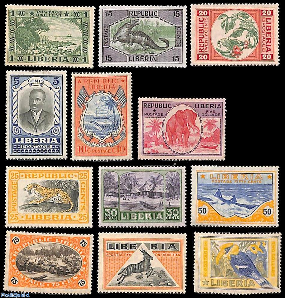 Briefmarke 1921, Liberia Definitives 12v, 1921 - Briefmarken sammeln ...