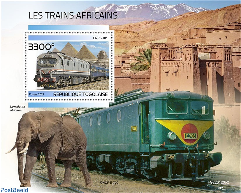 Briefmarke 2022, Togo African trains, 2022 - Briefmarken sammeln ...
